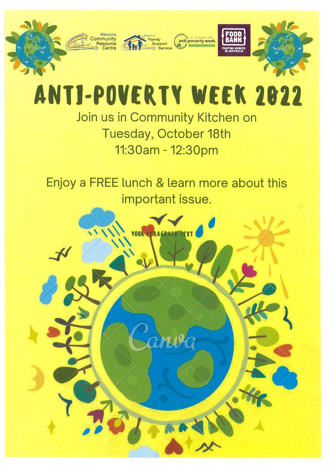 Anti-Poverty Week Lunch - Anti-Poverty Week